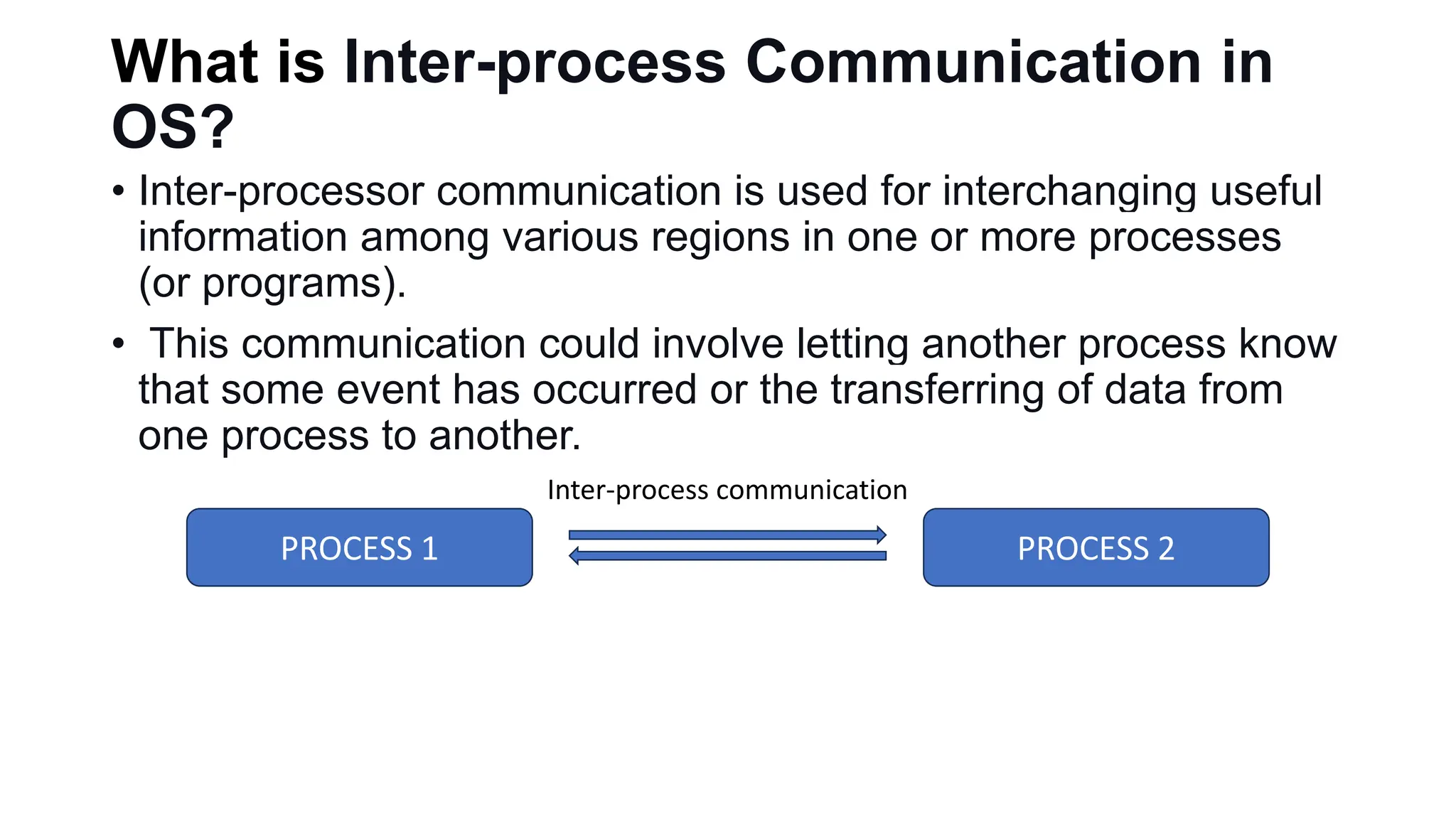 inter-process communication approaches and its usage | PPT