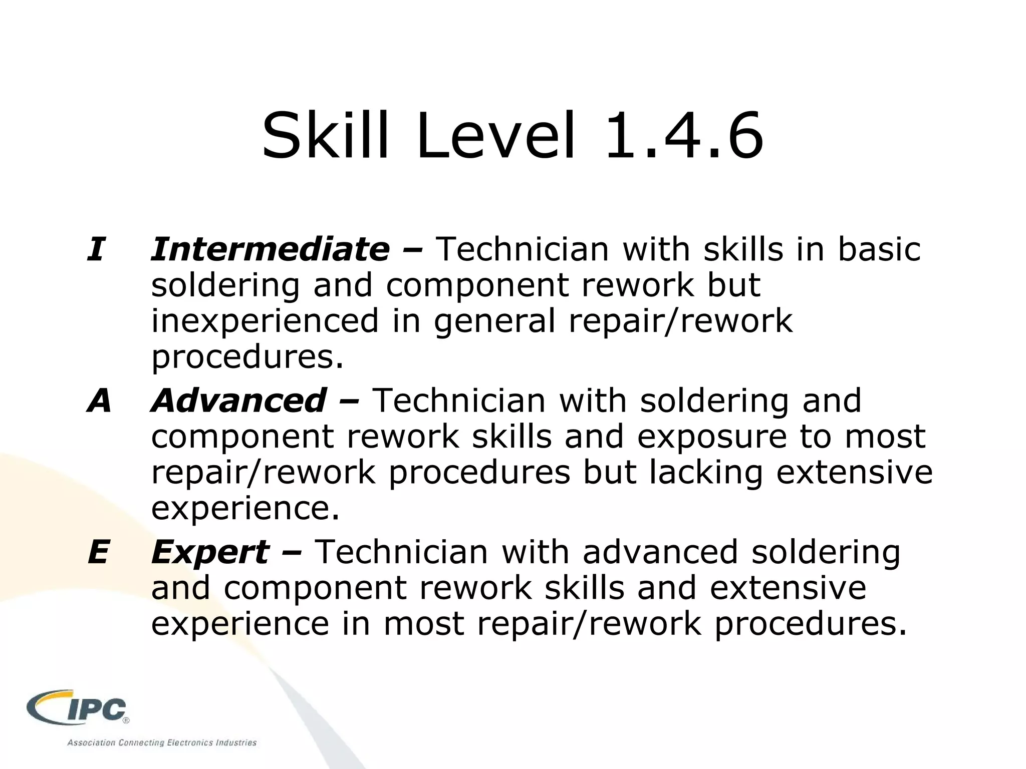 IPC 7711/7721 Revision B Rework, Modification & Repair of Electronic ...