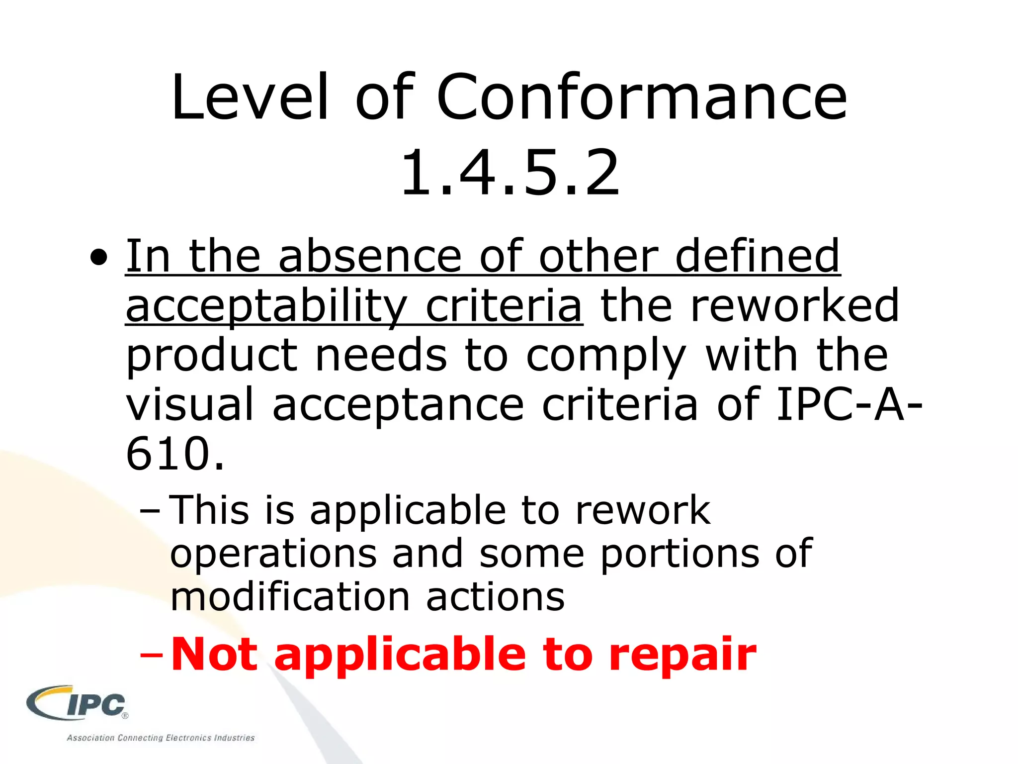 IPC 7711/7721 Revision B Rework, Modification & Repair of Electronic ...