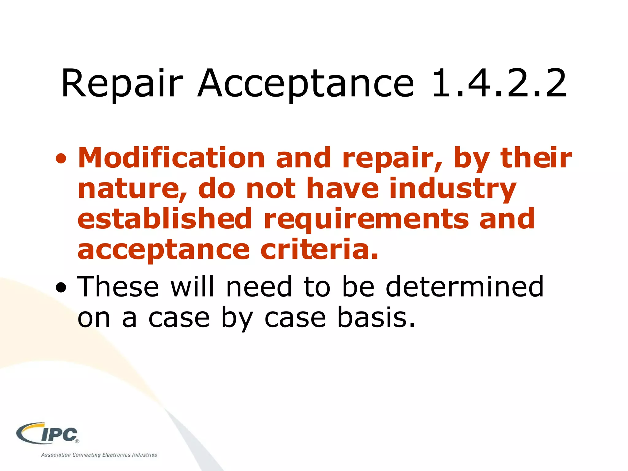 IPC 7711/7721 Revision B Rework, Modification & Repair of Electronic ...