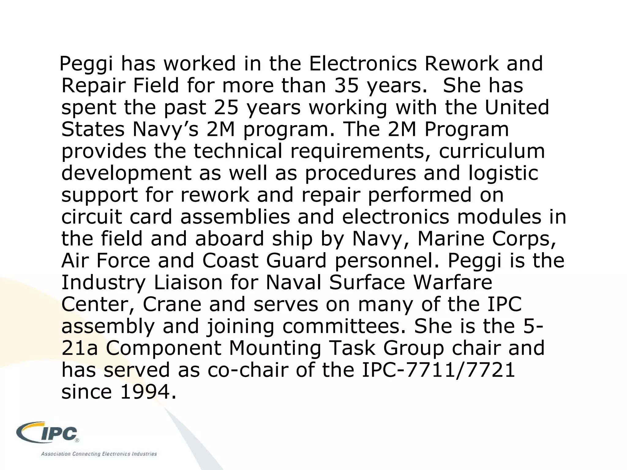 IPC 7711/7721 Revision B Rework, Modification & Repair of Electronic ...