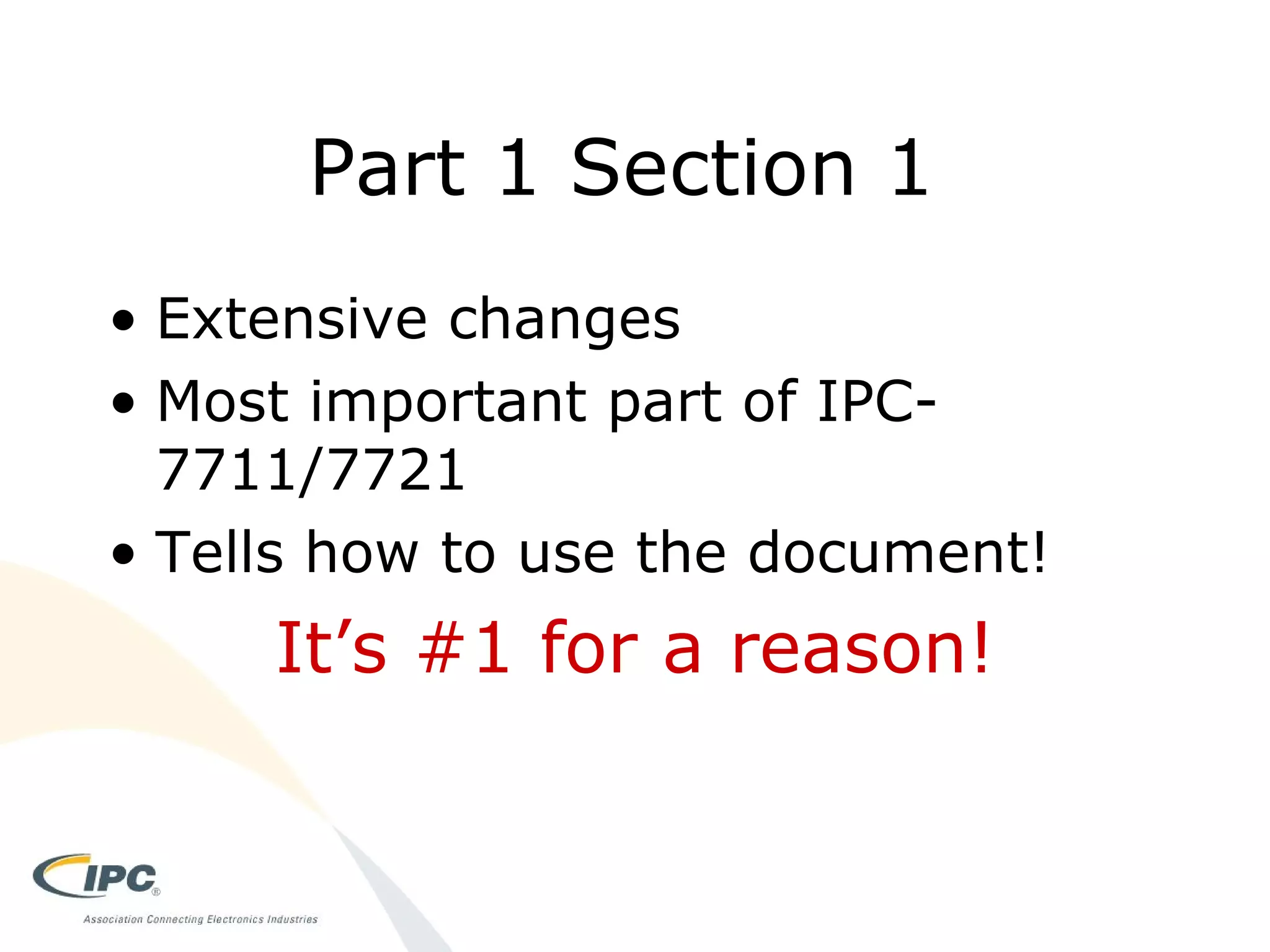 IPC 7711/7721 Revision B Rework, Modification & Repair of Electronic ...