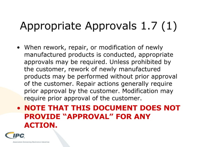 IPC 7711/7721 Revision B Rework, Modification & Repair of Electronic ...