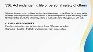 IPC sec 335, 336 | PPTX