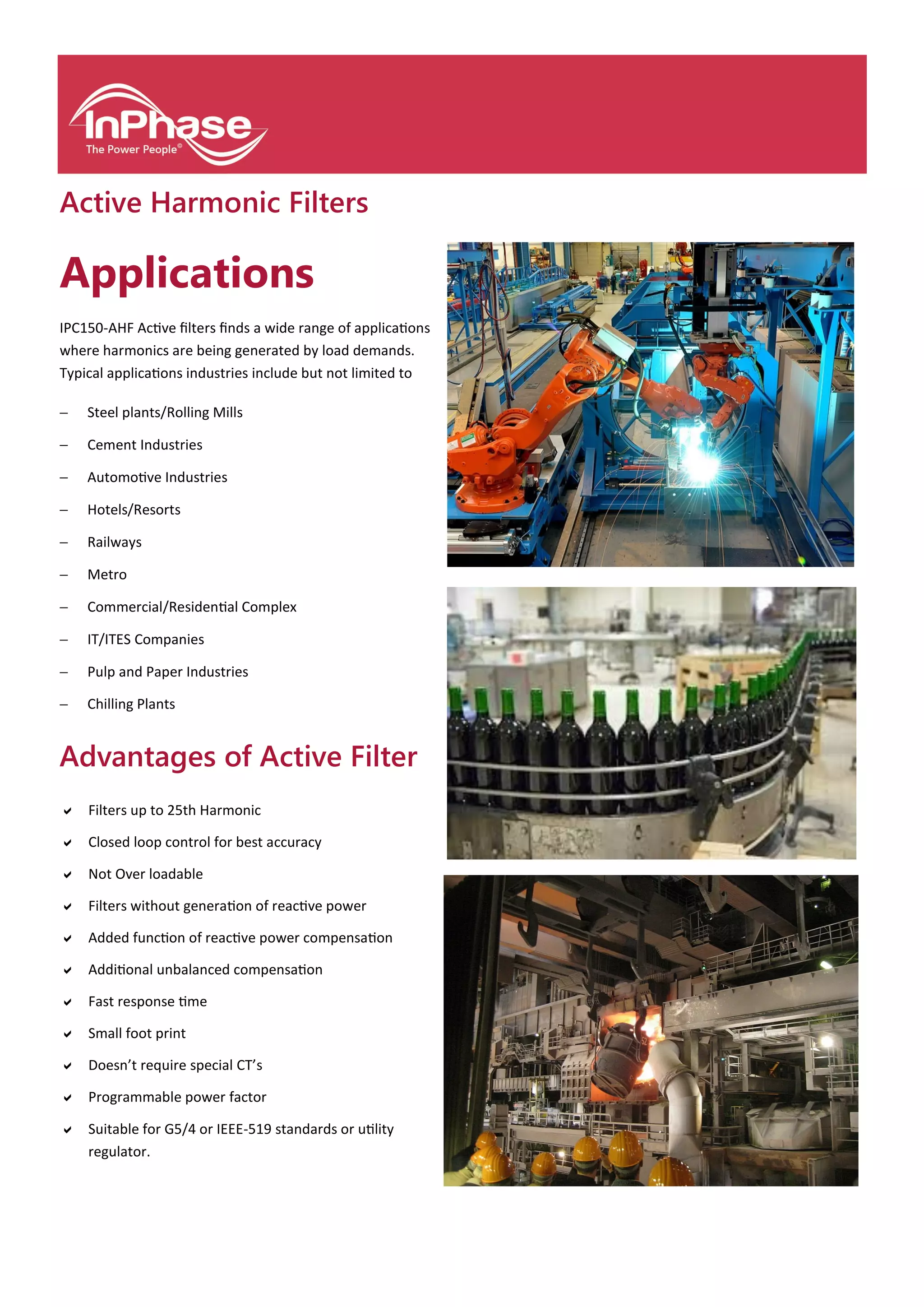 InPhase Power - IPC 150 Active Harmonic Filter | PDF