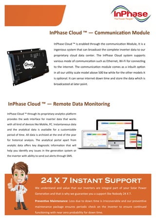 Central Grid Tie Solar Inverter - InPhase Power | PDF