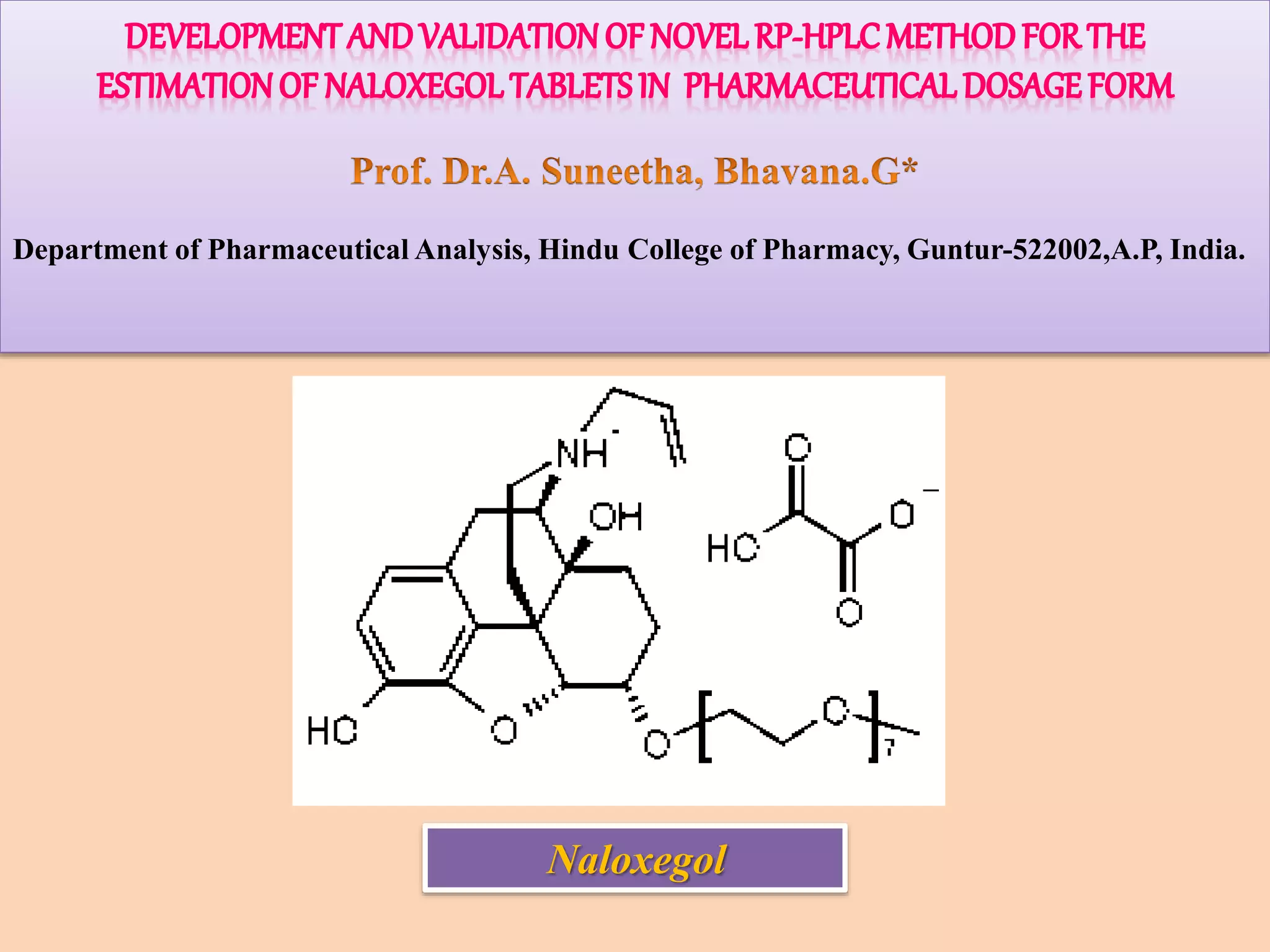 Development and Validation of Novel RP-HPLC method for the estimation ...