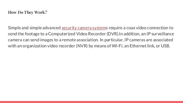 Ip camera and how do they work | PPT