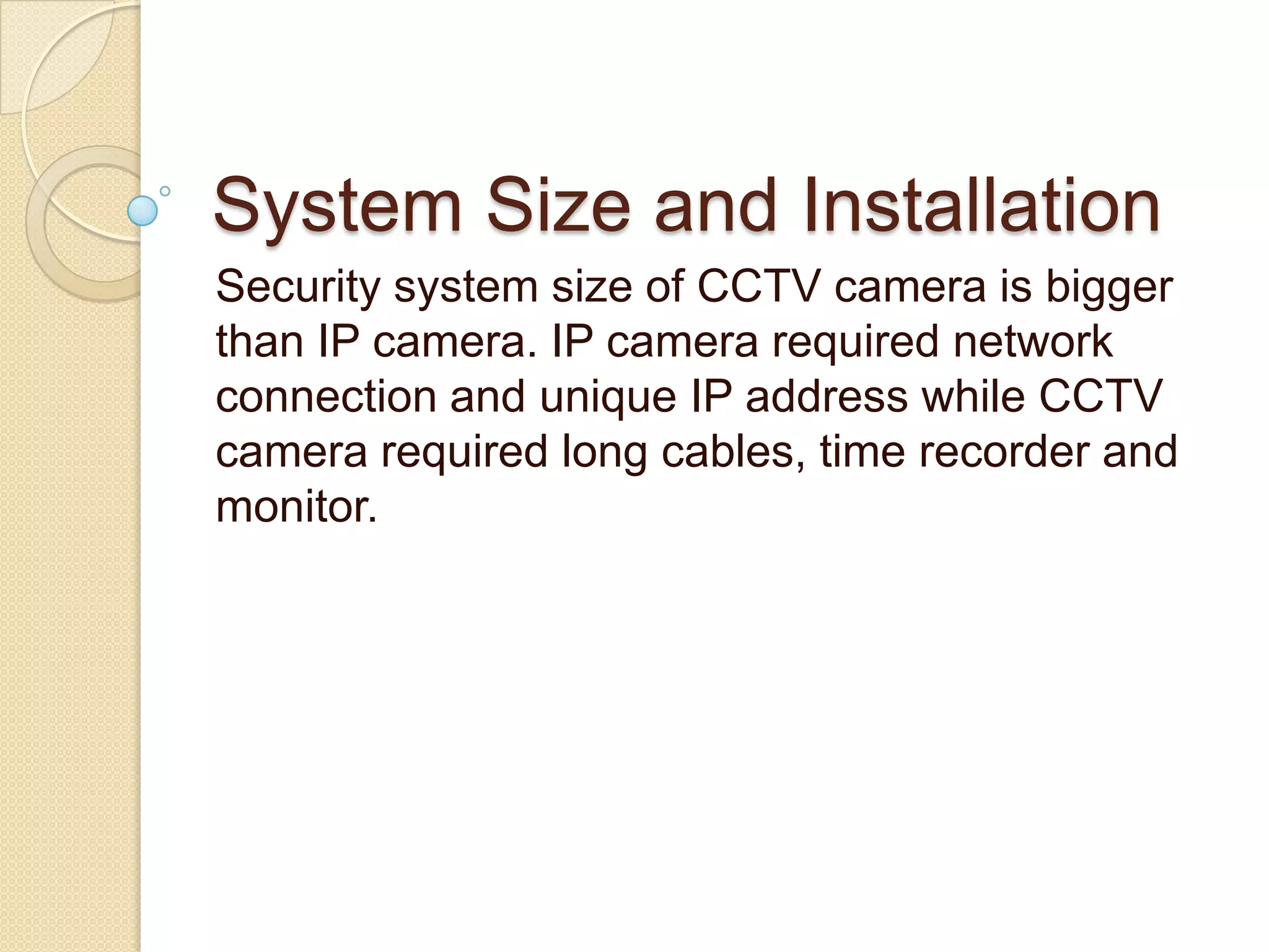 Ip camera better than cctv camera presentation | PPSX