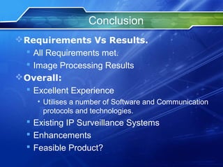 Ip camera security system presentation 1 | PPT