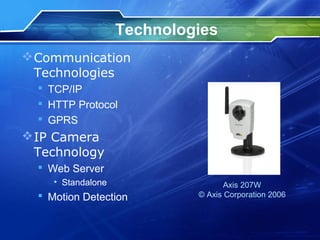 Ip camera security system presentation 1 | PPT | Operating Systems ...