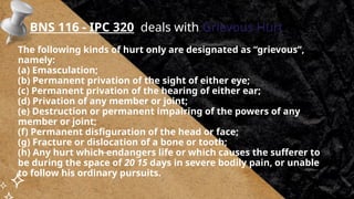 Indian Penal Code & BNS updates 2024.pptx | Crime & Harmful Acts to ...