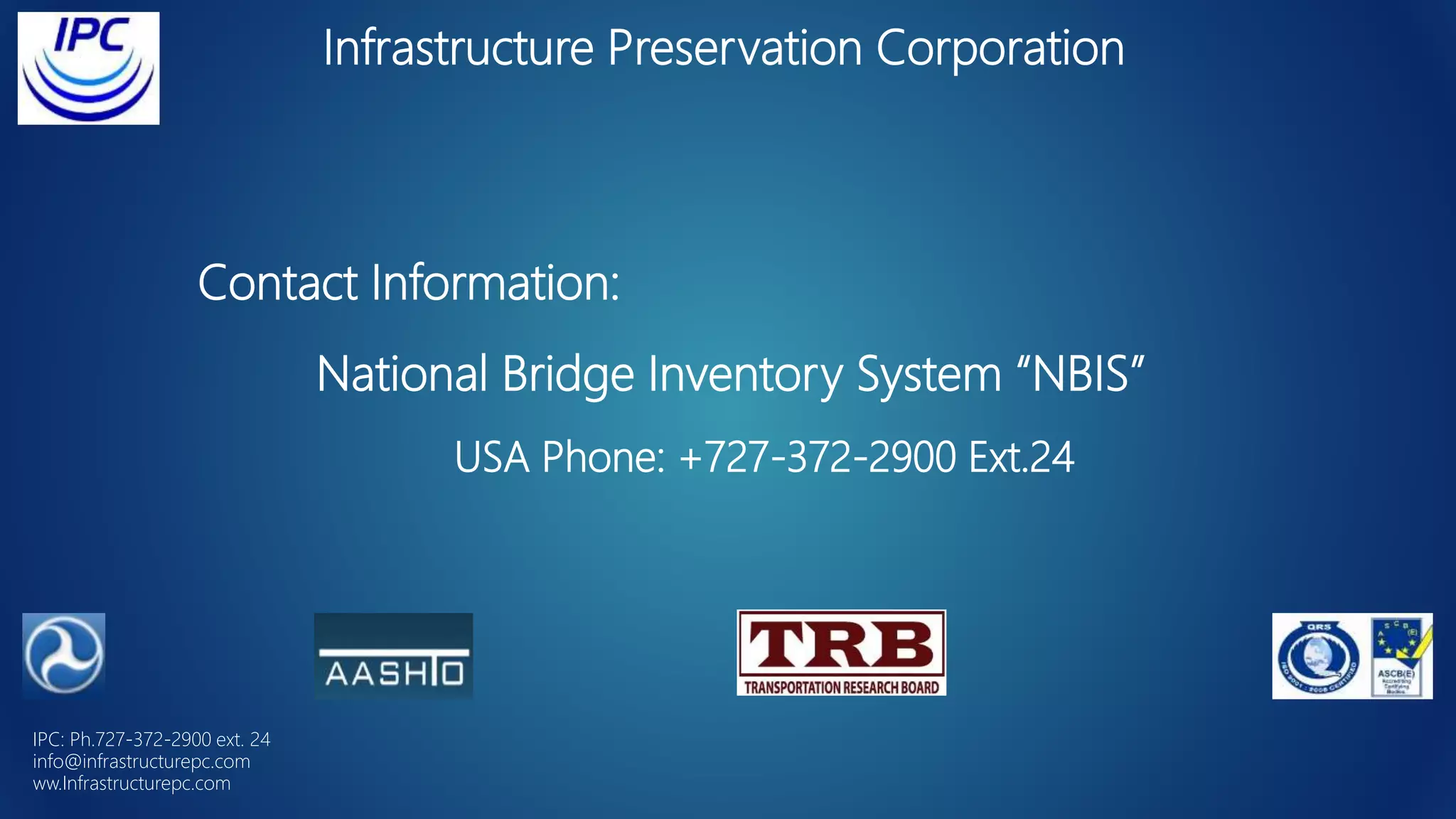 IPC bridge inspection presentation | PPTX | Civil Engineering Industry ...
