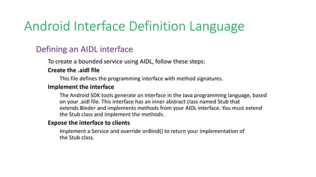 Inter Process Communication (IPC) in Android | PPT