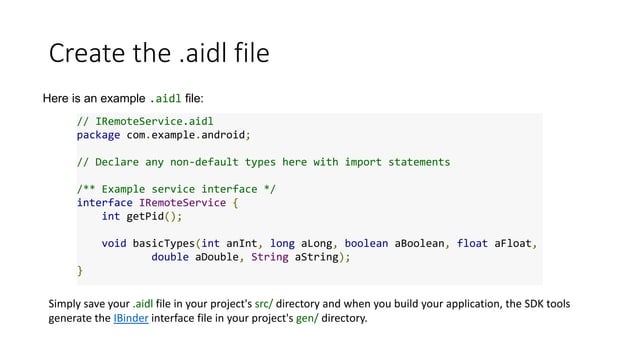 Inter Process Communication (IPC) in Android | PPT