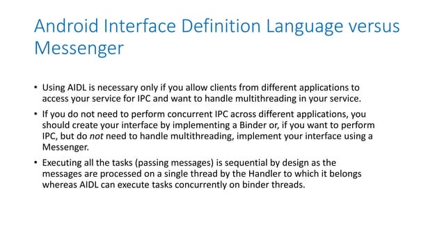 Inter Process Communication (IPC) in Android | PPT