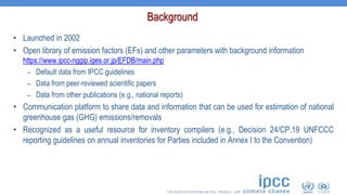 IPCC Emission Factor Database (EFDB) | PPTX