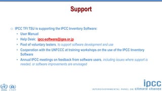 Overview of the IPCC Inventory Software for National Greenhouse Gas ...