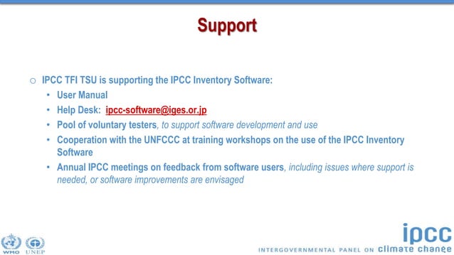Overview of the IPCC Inventory Software for National Greenhouse Gas ...