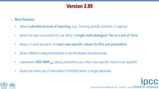 Overview of the IPCC Inventory Software for National Greenhouse Gas ...