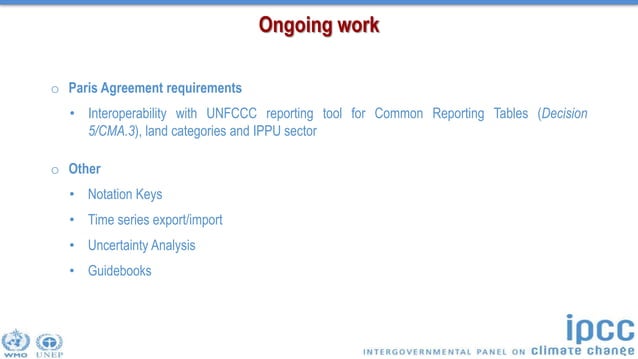 Overview of the IPCC Inventory Software for National Greenhouse Gas ...