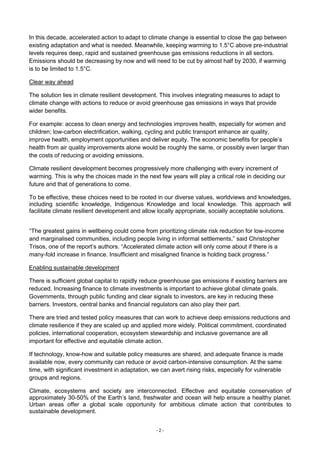 IPCC AR6 : PressRelease Synthesis Report | PDF