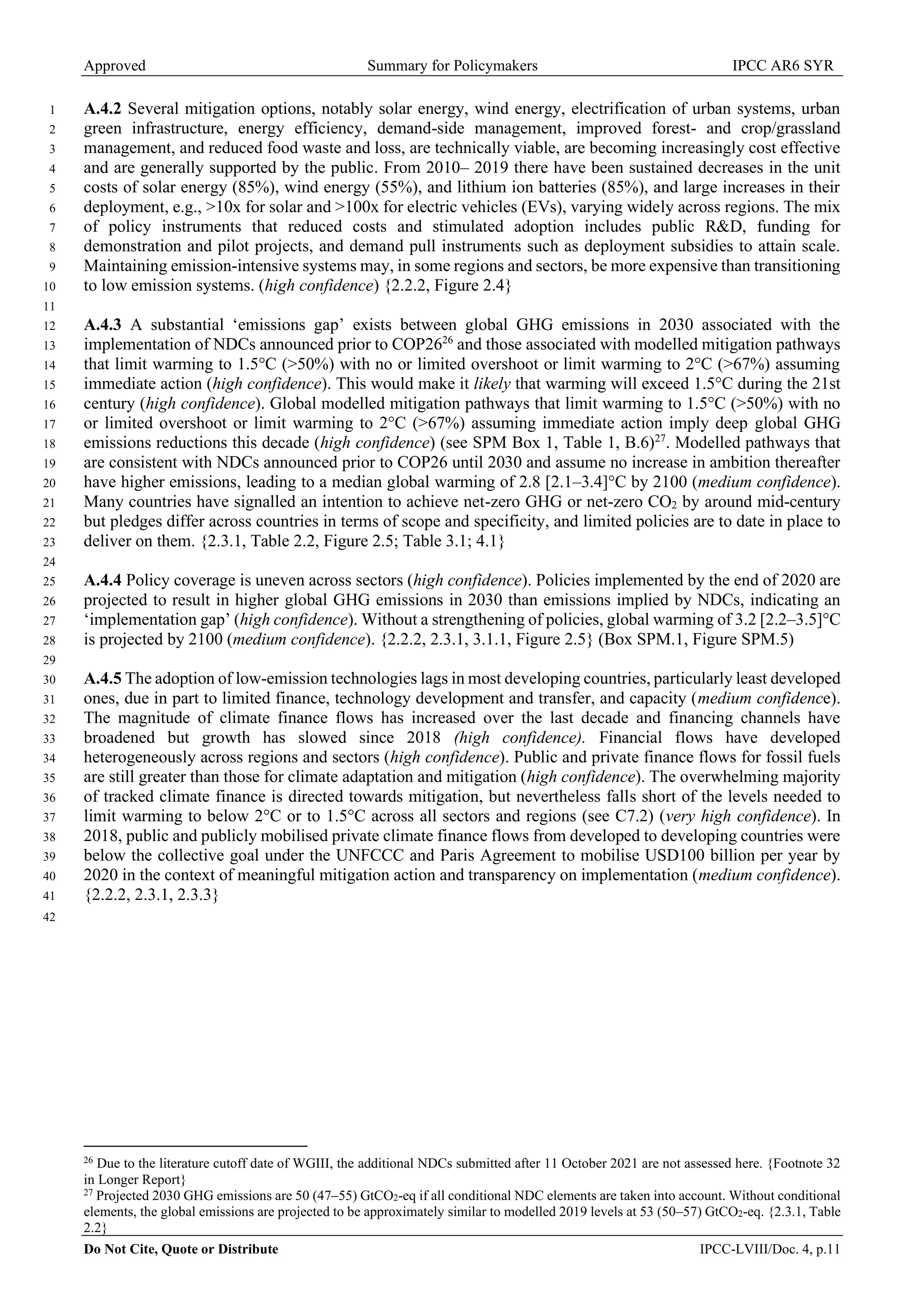 IPCC AR6 Synthesis Report: Summary for Policy Makers | PDF