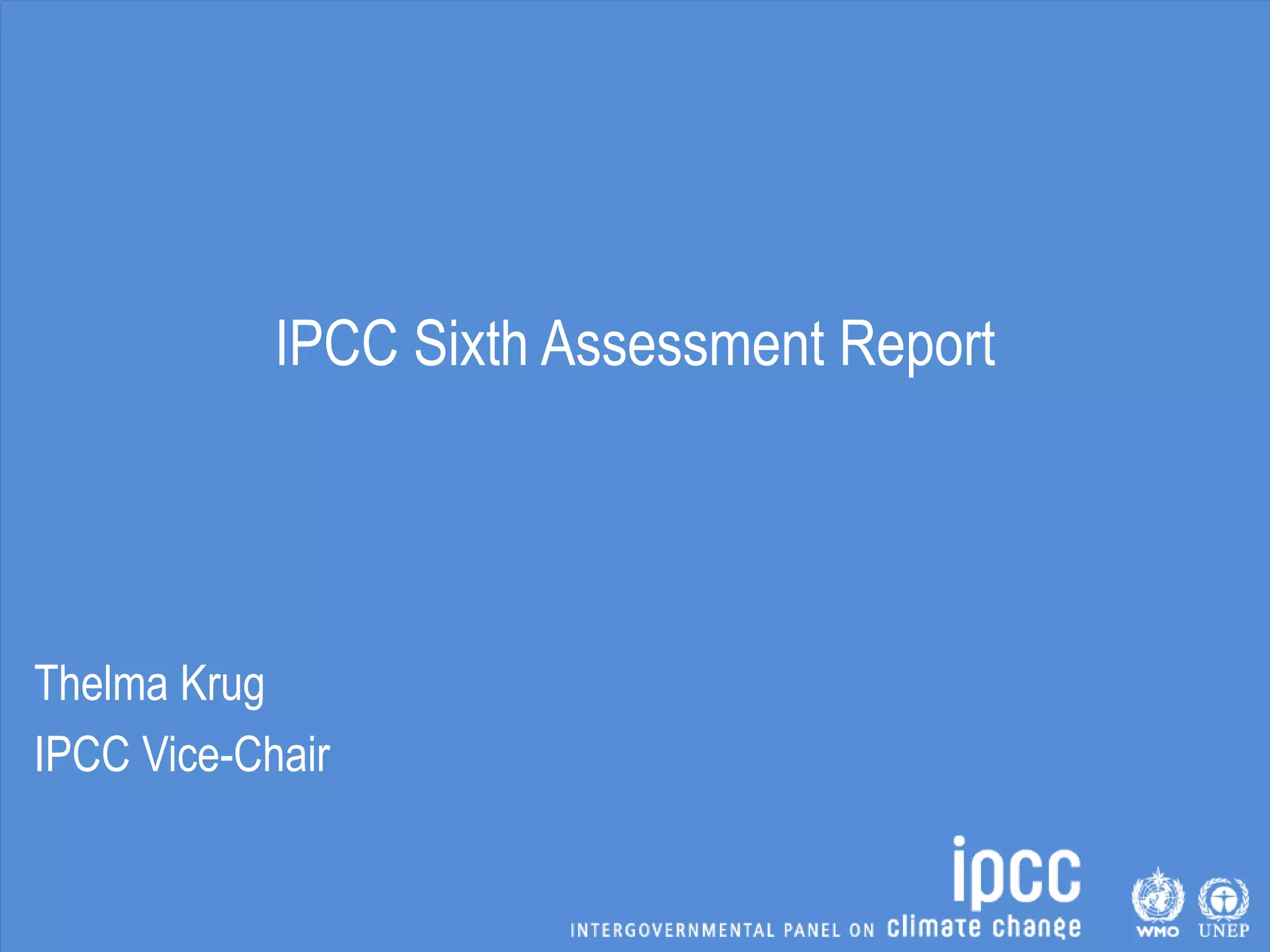 The Sixth Assessment Report | PPTX