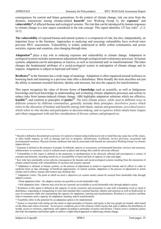 IPCC 6th assessment report - wg2 : Summary for Policy Makers | PDF