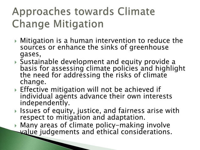 Ipcc initiative in climate change mitigation | PPT