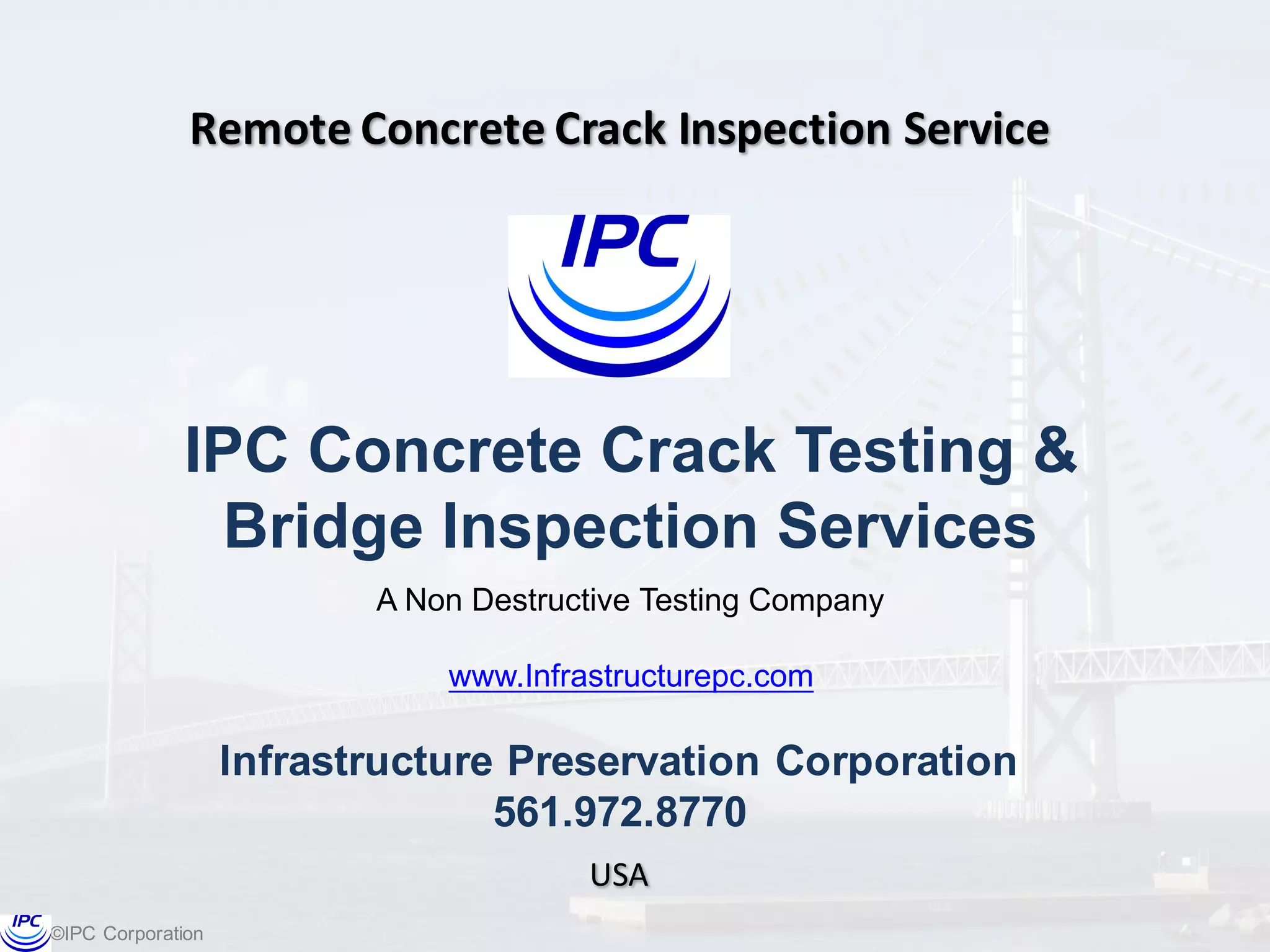 Concrete Crack Testing Service - Bridge Inspection | PDF | Civil ...