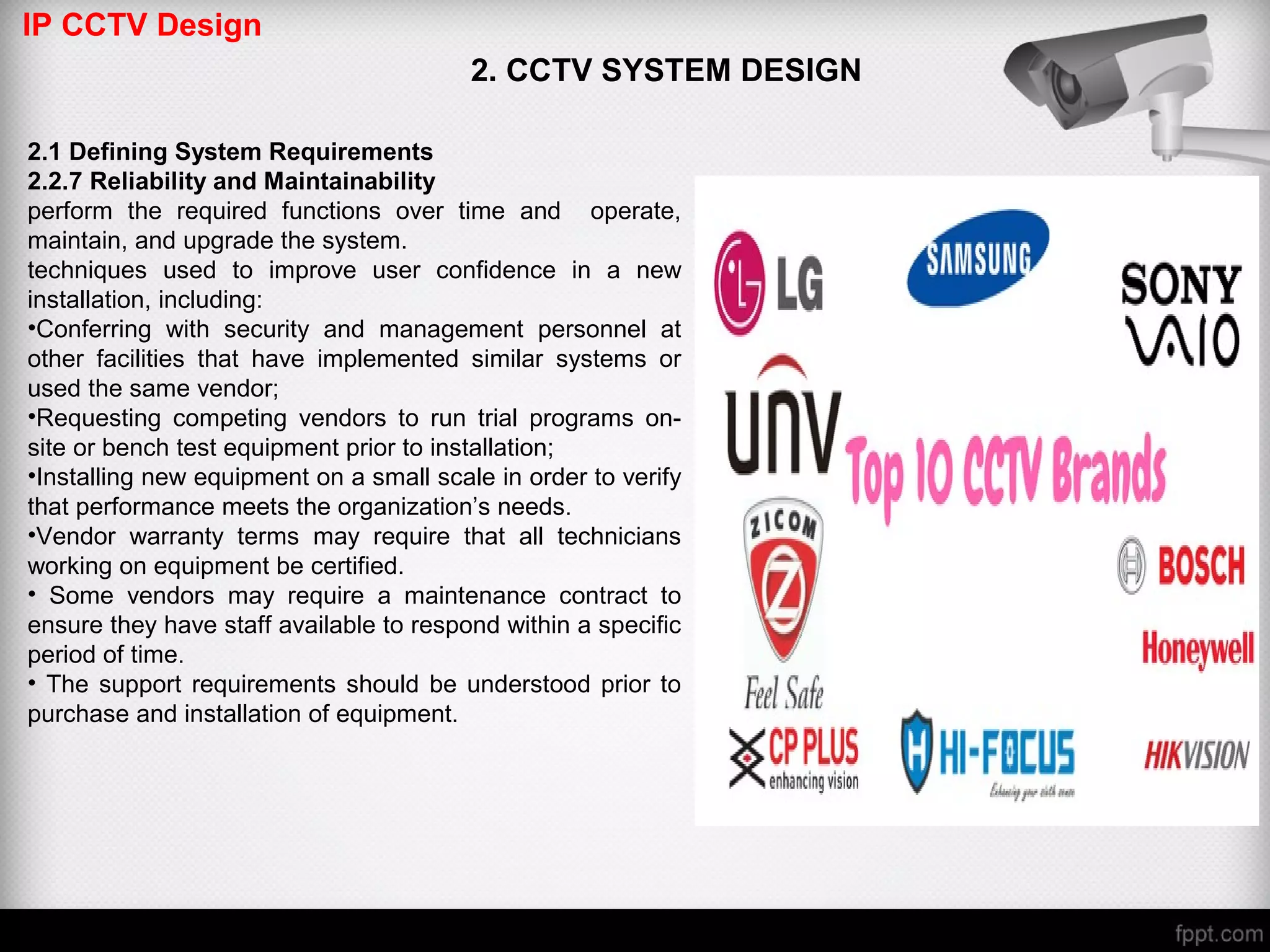 Ip cctv design full course by eng nader elmansi | PPT