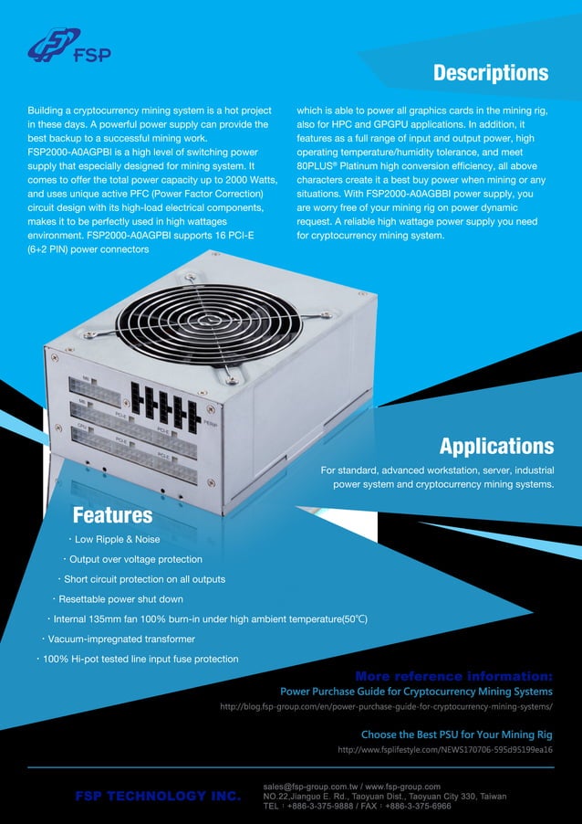 Strong Power for Cryptocurrency Mining/HPC/GPGPU Systems | PDF