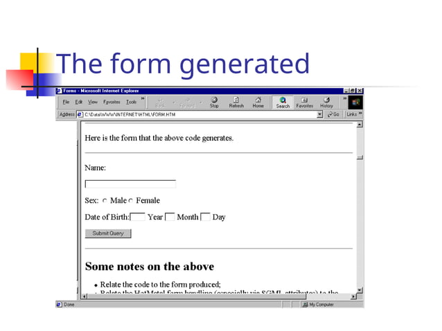 Hyper text markup language with examples | PPT