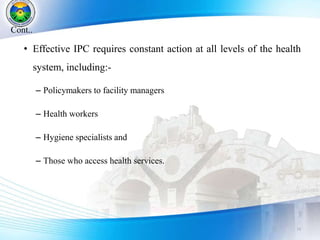 IPC, Infection prevention and Control; By Dechasa Adare Mengistu; ppt | PDF