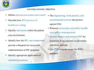 IPC, Infection prevention and Control; By Dechasa Adare Mengistu; ppt | PDF