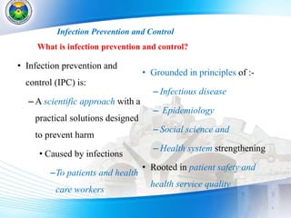 IPC, Infection prevention and Control; By Dechasa Adare Mengistu; ppt | PDF