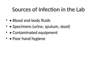Infection prevention and control in the laboratory | PPTX