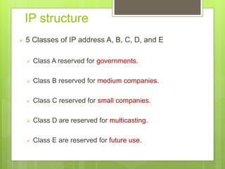 IP classes | PPTX