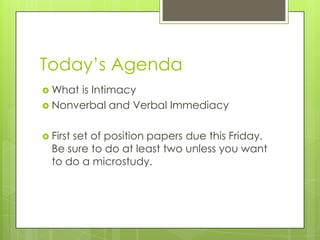 nonverbal immediacy | PPT