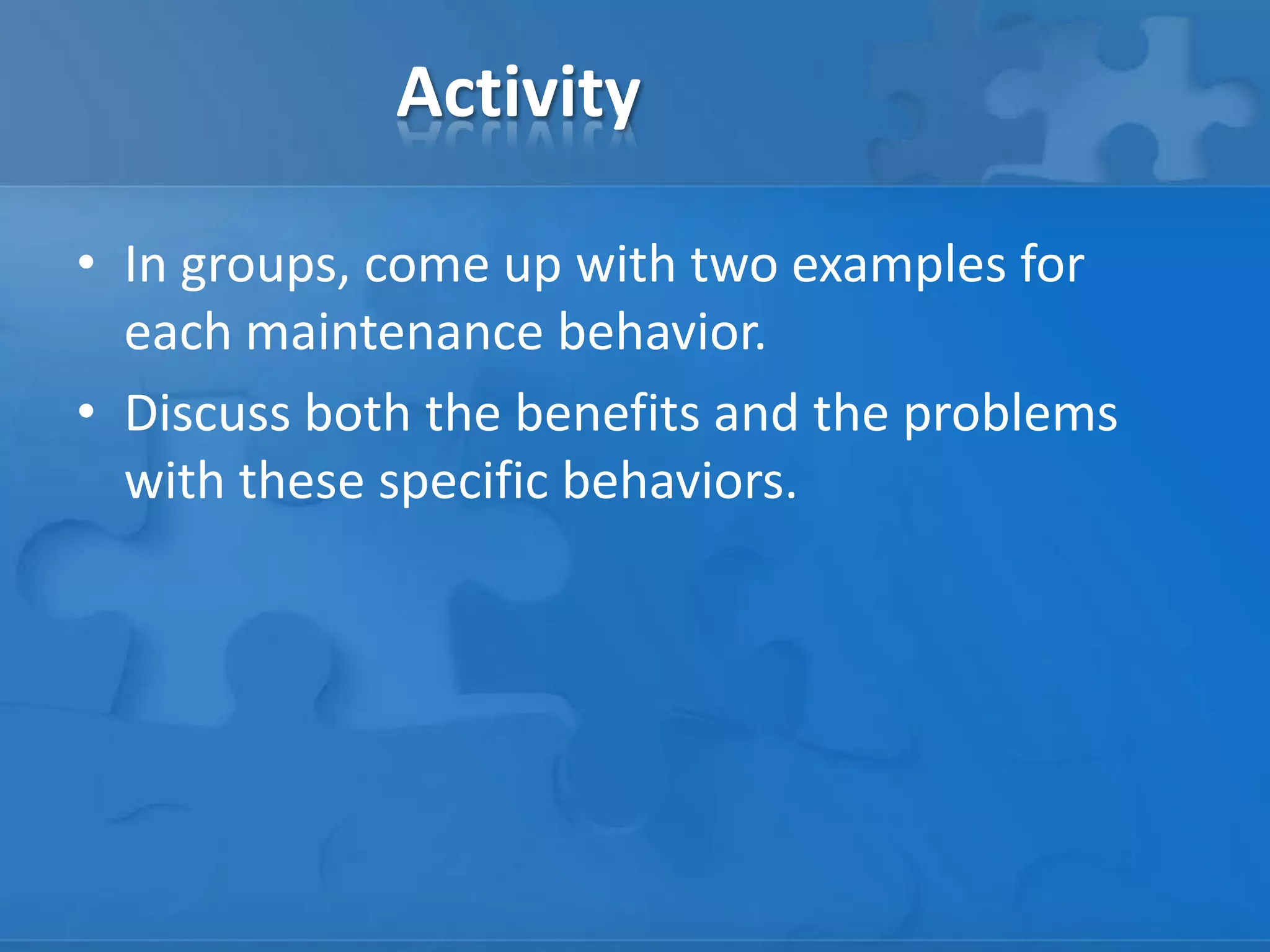 relational maintenance | PPTX