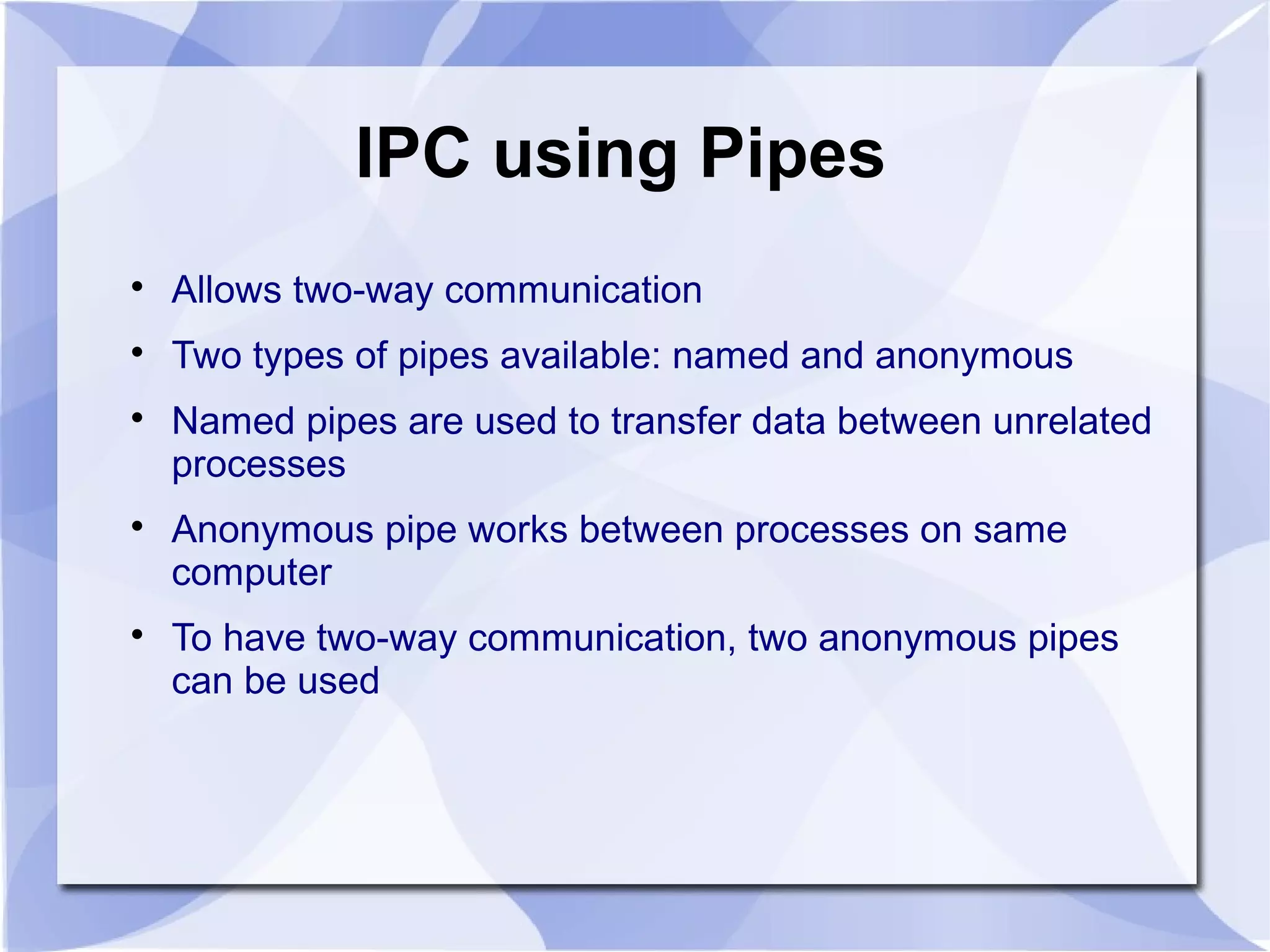 IPC mechanisms in windows | PPT
