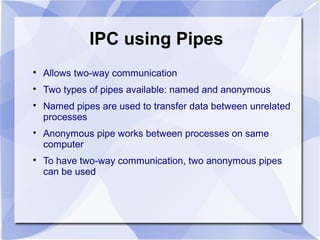 IPC mechanisms in windows | PPT