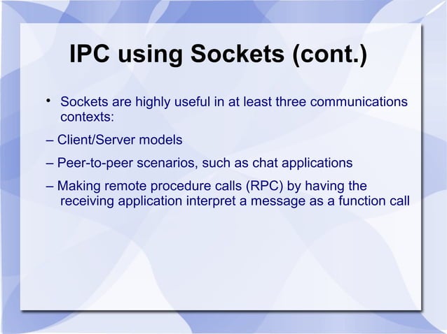 IPC mechanisms in windows | PPT