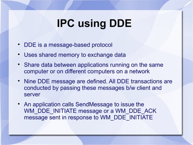 IPC mechanisms in windows | PPT