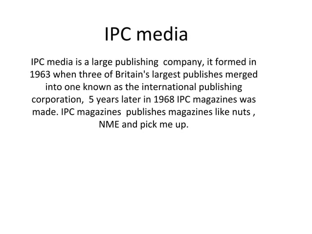 Ipc media | PPT