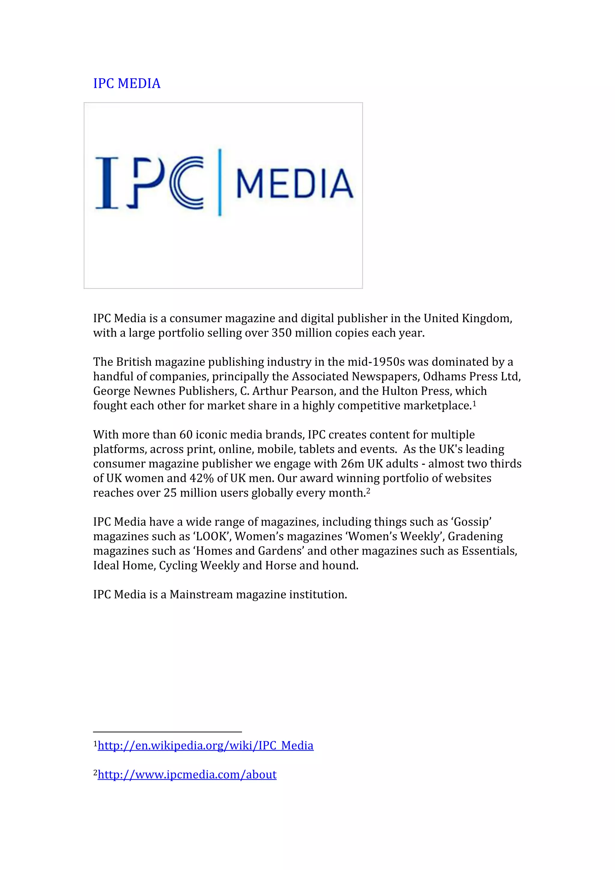 Ipc media music insitutaions | PDF