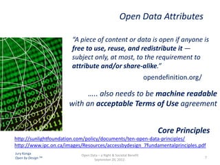 Open Data - a Right with Societal Benefits | PPT