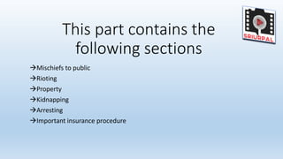 IPC Section Part - 2 | Import Insurance to know | Offence and ...