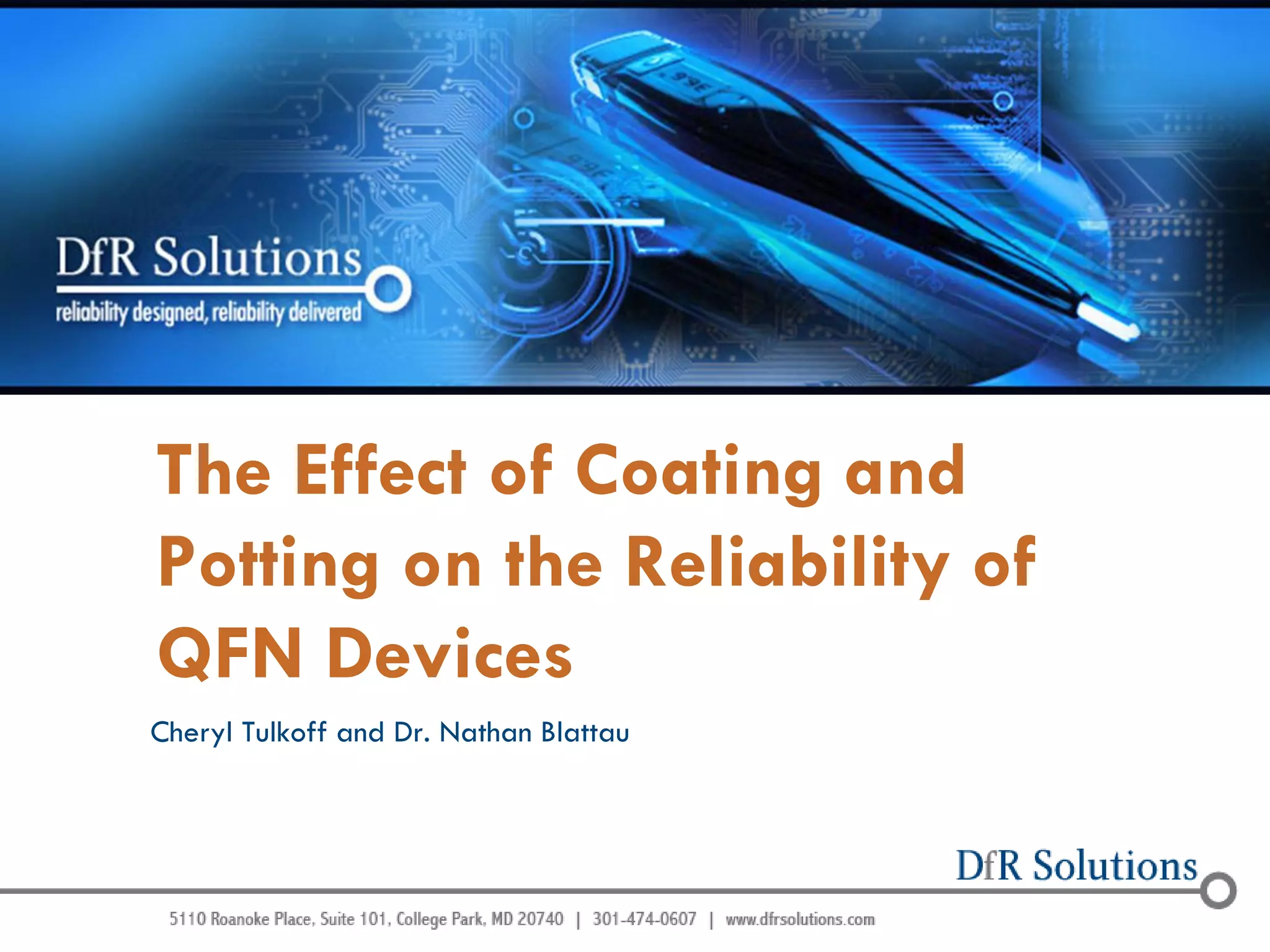 The Effect of Coating and Potting on the Reliability of QFN Devices | PDF